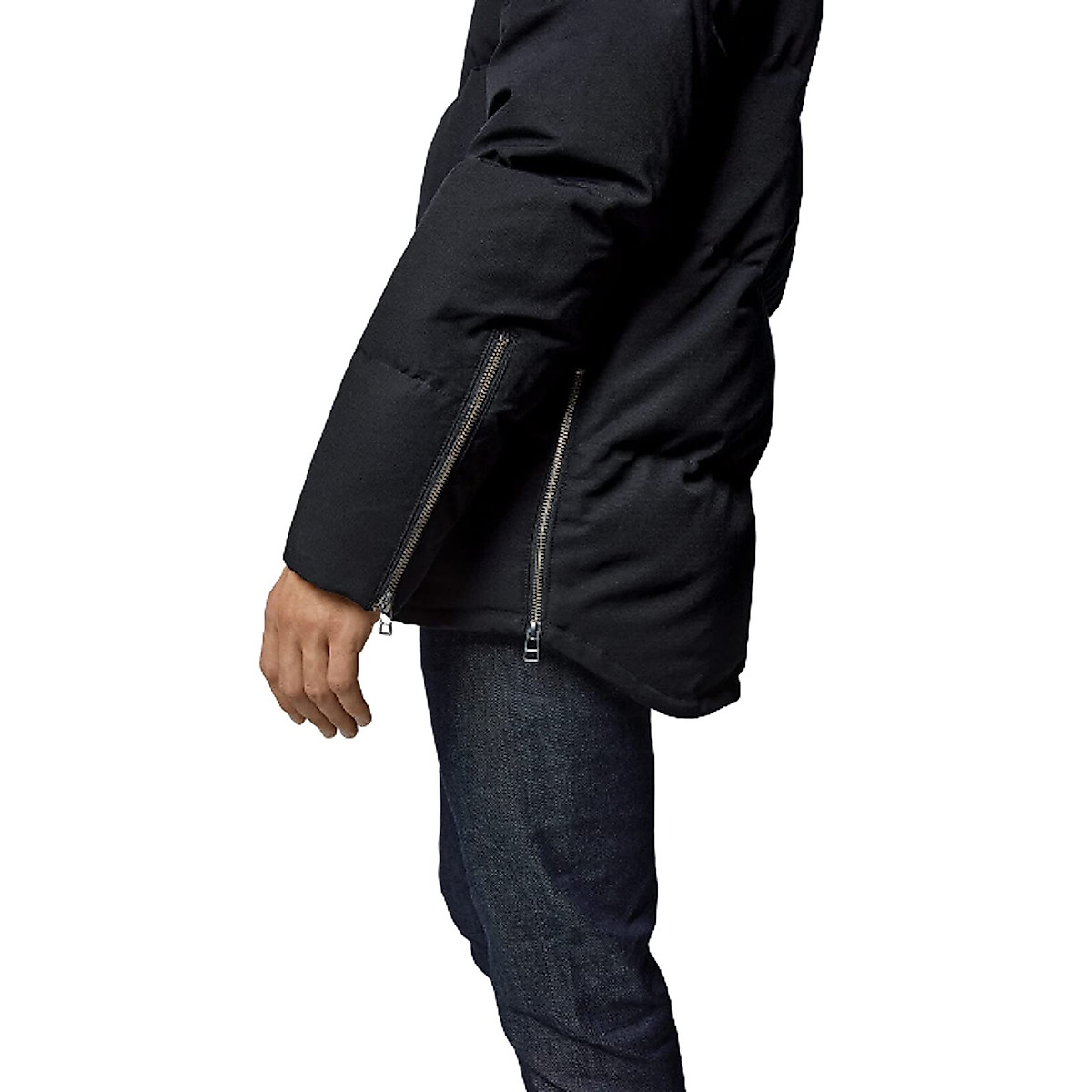 Moose Knuckles Men's Down 3/4 Jacket, Black/White, Small