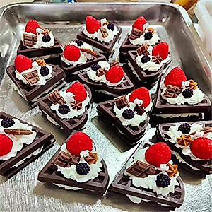 Waffle Cake Shaped Decorative Chocolate Scented Candle Romantic Home Fragrance Candles Birthday