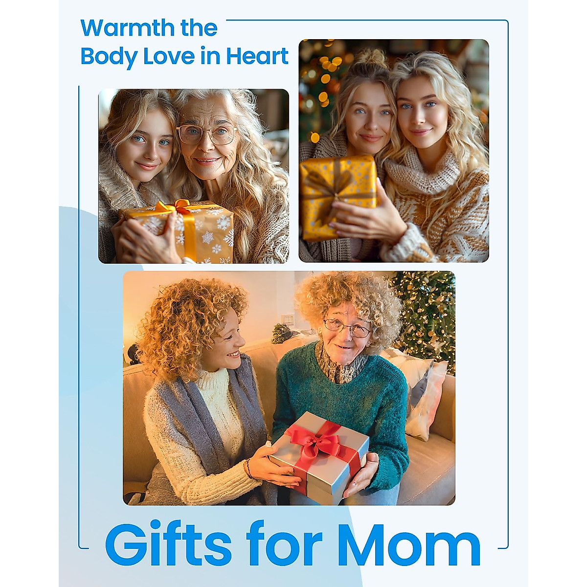 RENPHO Extra Large Heating Pad for Back Pain Relief, FSA HSA Eligible, Retirement Christmas Gifts for Mom Dad Her Him, Weighted Electric Heat Pads for Neck and Shoulders, ETL Certified, Gray Green