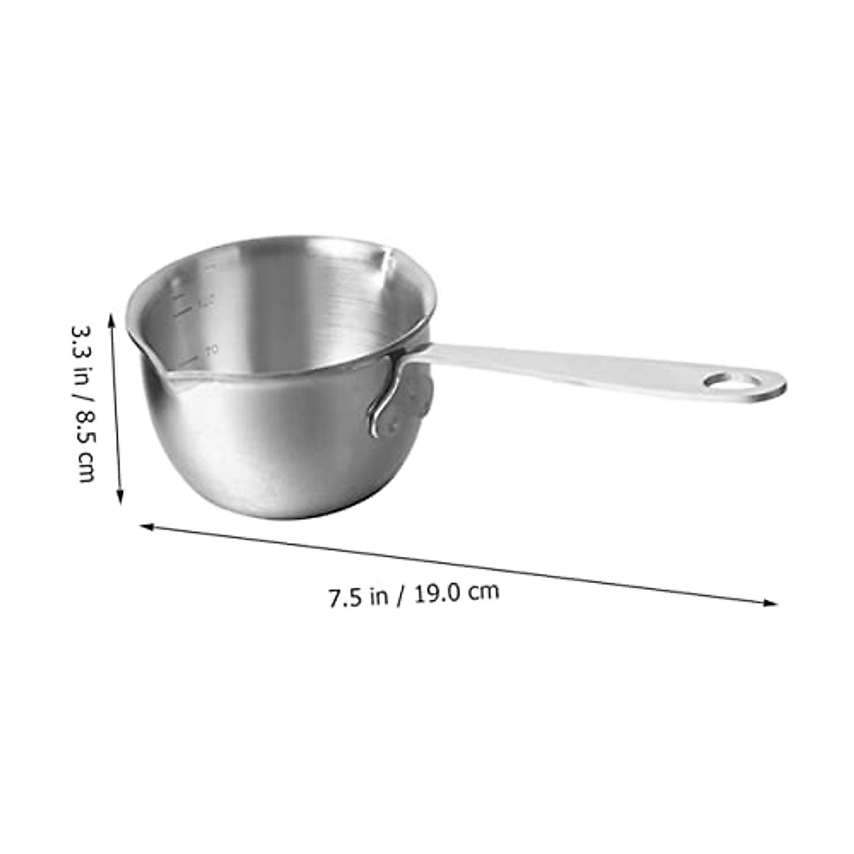 Veemoon Chocolate Milk 3pcs and Stick Pouring Pour Stainless Warmer Stockpot Kitchen Korean Spout Non Handle Soup Cookware Stovetop Melting Cooking Pot Stove Ml Saucepan Boiling Turkish Coffee Pot