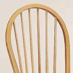 WATERJOY 18 Inch Wood Oak Dinning Chairs Set of 4, High Back Spindled Rubberwood Winsome Seating Chair for Kitchen Living Room Farmhous