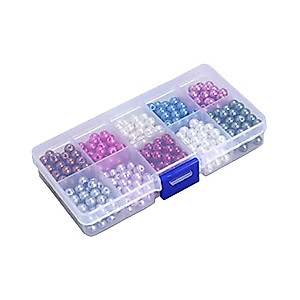 COHEALI 500pcs Glass Crystal Beads Bracelet Kit Beads Bracelets Beads Gemstone Round Loose Bead Box Set Mixed Crystal Jewel Beads Dyed Beads Round Beads for Necklace Making Suite Jewelry