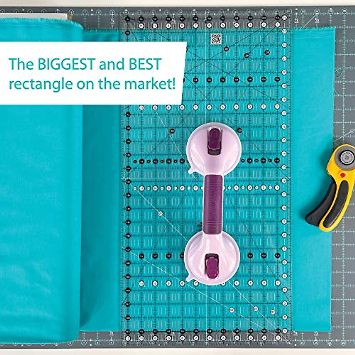 Creative Grids The Big Easy 12-1/2in x 24-1/2in Rectangle Ruler - CGR1224