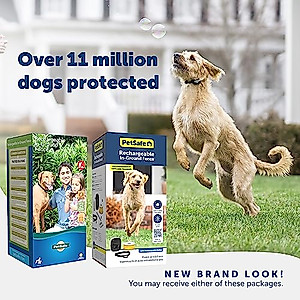 PetSafe Rechargeable In-Ground Pet Fence for Dogs and Cats over 5lb - from the Parent Company of INVISIBLE FENCE Brand - Waterproof Collar with Tone and Static Correction