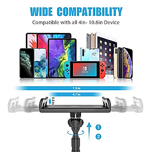 WixGear Tablet Holder Mount, Gooseneck Tablet Holder, Tablet Holder for Table Top, Holder for Bed Couch Stand, Compatible with iPads, Samsung Galaxy Tablets, Amazon Fire HD and More