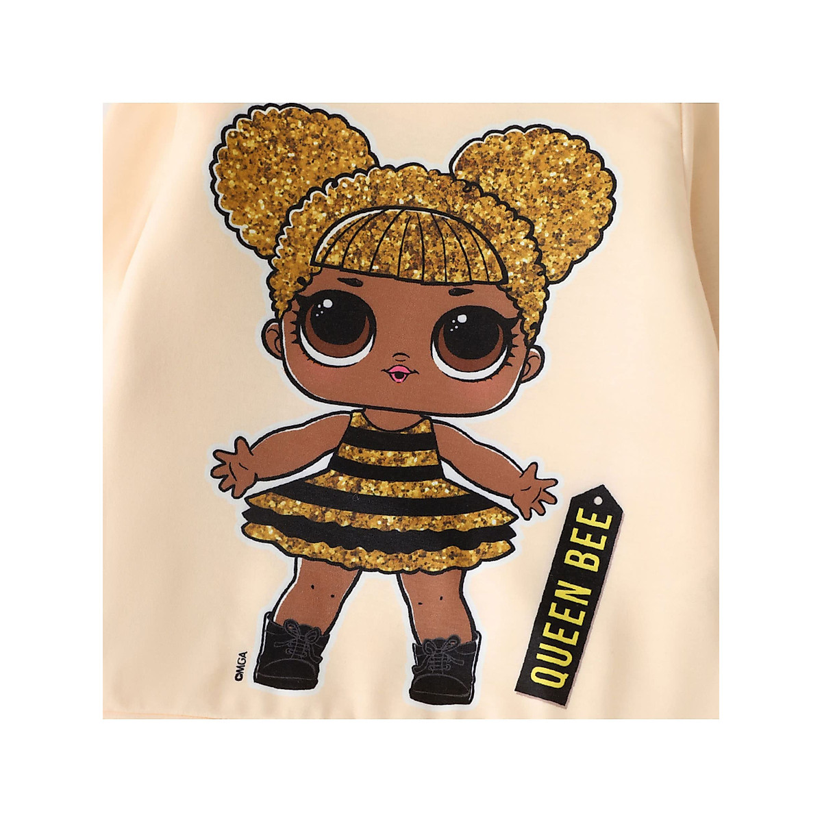 L.O.L. Surprise! Little Big Girls Longsleeve T-Shirt Crewneck Pullover Sweatshirt Apricot 9-10 Years
