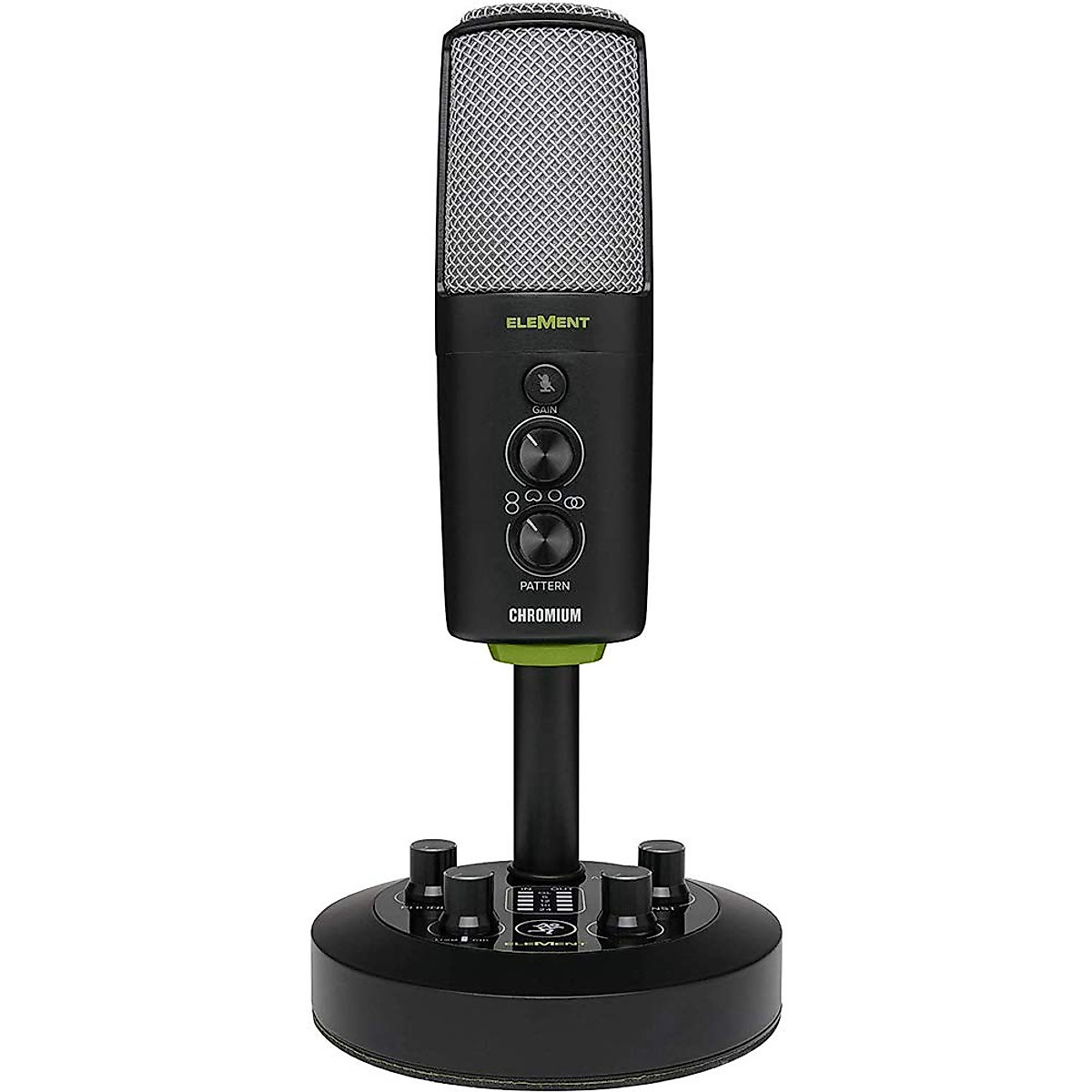 Mackie EM-Chromium Element Series Chromium USB Condenser Microphone Bundle with Deco Gear Universal Pop Filter Microphone Wind Screen and 1 YR CPS Enhanced Protection Pack