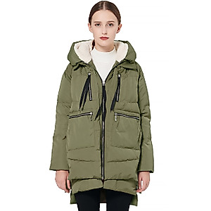 Orolay Women's Thickened Down Jacket Green L