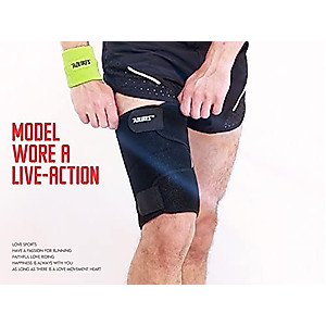 Dexlary Compression Thigh Recovery Sleeve for Hamstring Pain, Groin Pain, & Quad Support - Guaranteed to Speed up Recovery & Relieve Pain and Soreness - Great for Running & All Sports! (1 Sleeve)