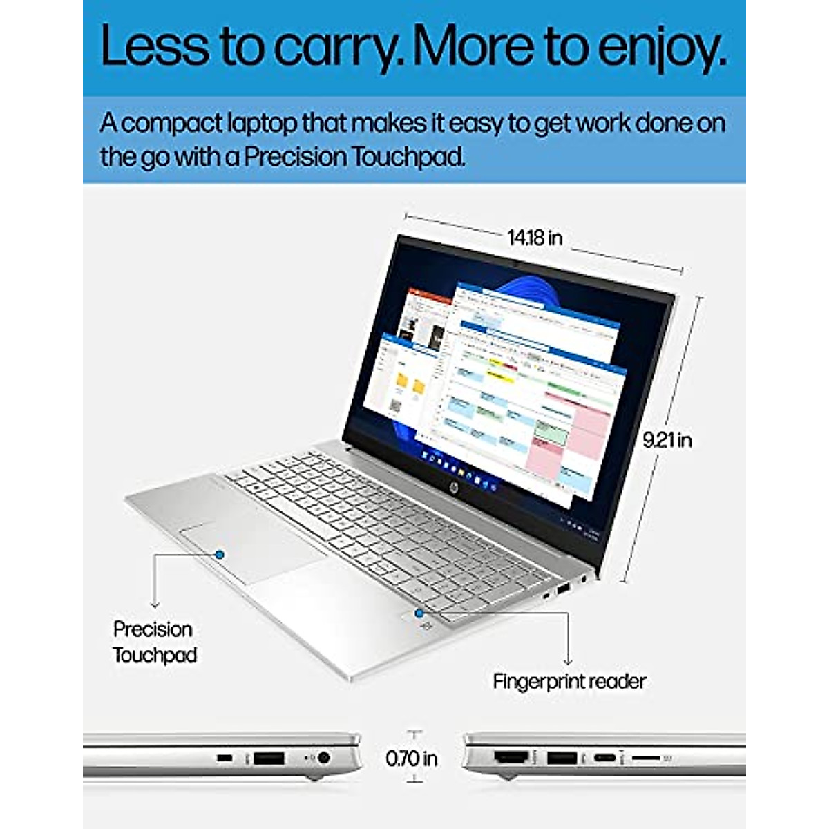 HP Pavilion 15.6" FHD Touchscreen Laptop, 12th Gen Intel Core i7-1255U (10-Core) Processor, GeForce MX550 Graphics, 32GB RAM, 1TB PCIe SSD, Wi-Fi 6, HDMI, Webcam, Backlit Keyboard, Windows 11 Pro