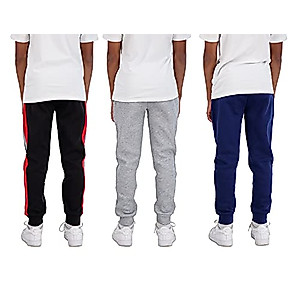 Hind Boys Sweatpants 3-Pack – Athletic Fleece and Tricot Jogger Pants with Pockets, Casual & Sportswear, Comfortable Youth Sweatpants for Everyday Wear, Activewear for Running, Gym, or Lounging
