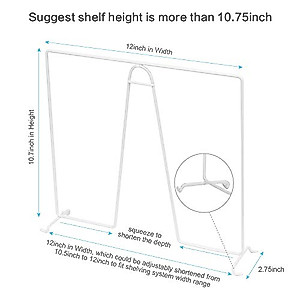 Kosiehouse Shelf Divider for Wire Shelving - Sturdy Wire Closet Shelf Divider Organizer and Storage Separator to Tidy Wardrobe Clothes