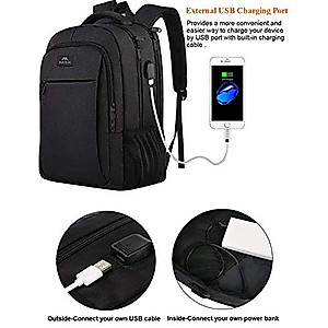 MATEIN Business Travel Backpack, Laptop Backpack with Usb Charging Port for Men Womens Boys Girls, Gym Bag for Men, Large Gym Backpack Sports Bag with Shoes Compartment