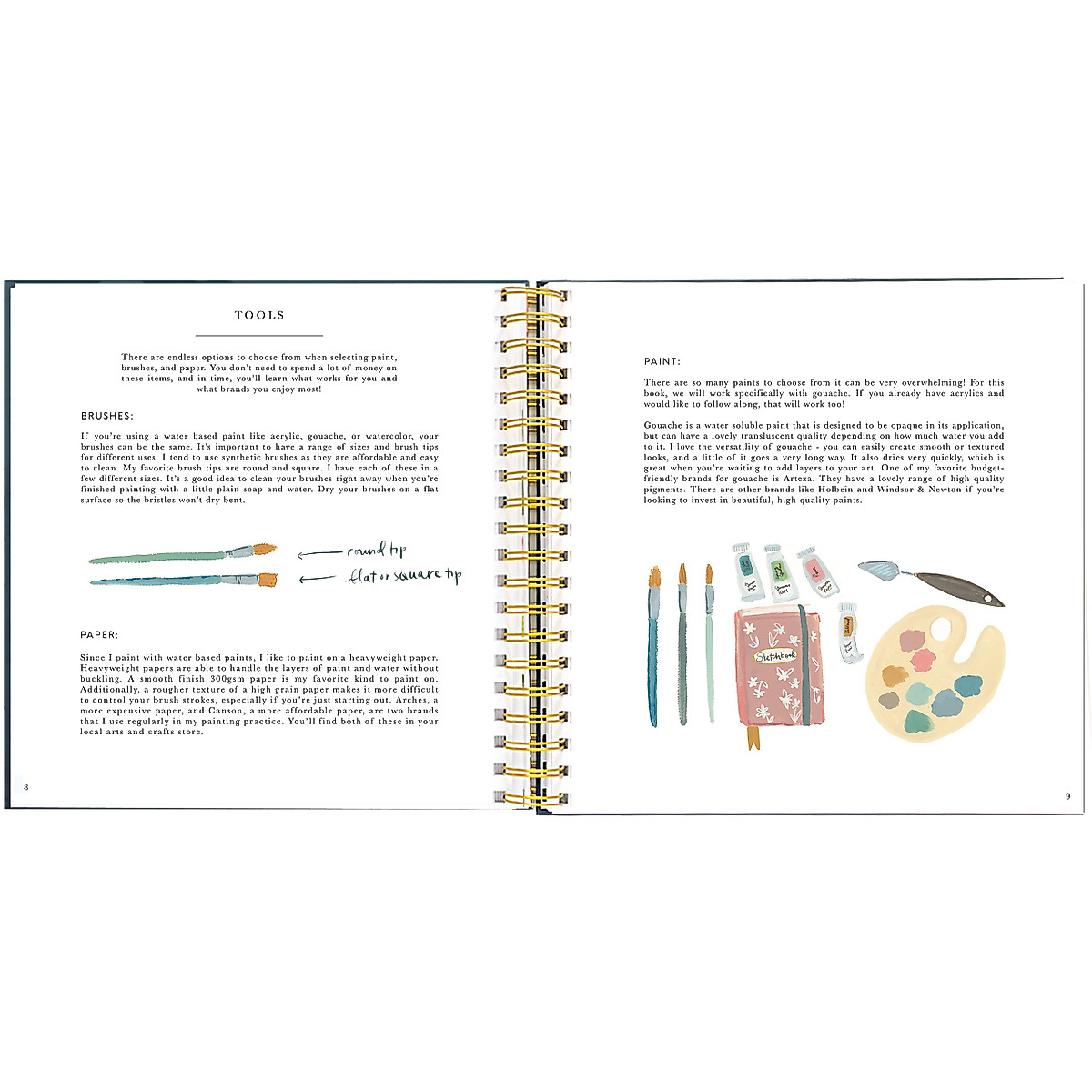 Painting for Beginners: A Modern Acrylic and Gouache Painting Book for Adults (Pretty Simple Painting)