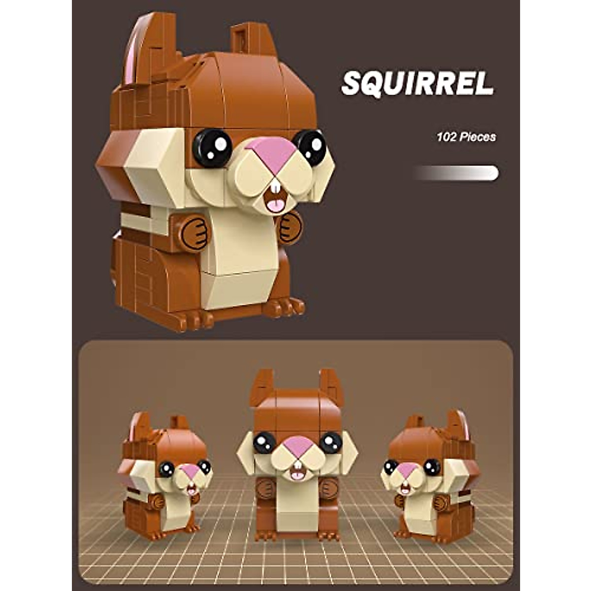 Apostrophe Games Dogs & Friends Building Block Sets - 6 Animals to Build, 661 Pieces - Corgi, Husky, Pug, Shiba Inu, Yorkshire Terrier, Squirrel