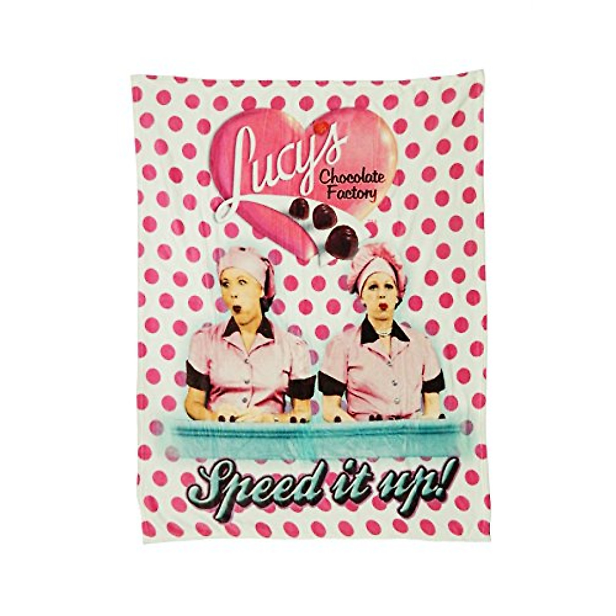 Midsouth Products I Love Lucy Throw Blanket - Chocolate Factory