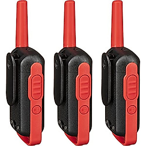 Motorola Solutions T210TP Two-Way Radio Black W/Red Three-Pack