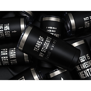 ARIABLE Tears of Students Tumbler -Funny Teachers Day Gifts for Teacher, New Teacher, Favorite Teacher, School Teacher - 20 Ounce Black Engraved Stainless Steel Insulated Tumbler