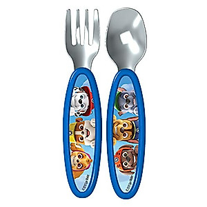 Playtex Mealtime Paw Patrol Utensils for Boys Including 1 Spoon and 1 Fork(Pack of 1)