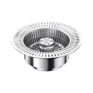 KUNMNGF Sink Stopper,Sink Strainer,Kitchen Sink Stopper,Sink Drain Stopper,Kitchen Sink Strainer,Stainless Steel Kitchen Sink Pop-Up Core Strainer,Bathtub Sink Strainer for Kitchen,Bathroom, Silver