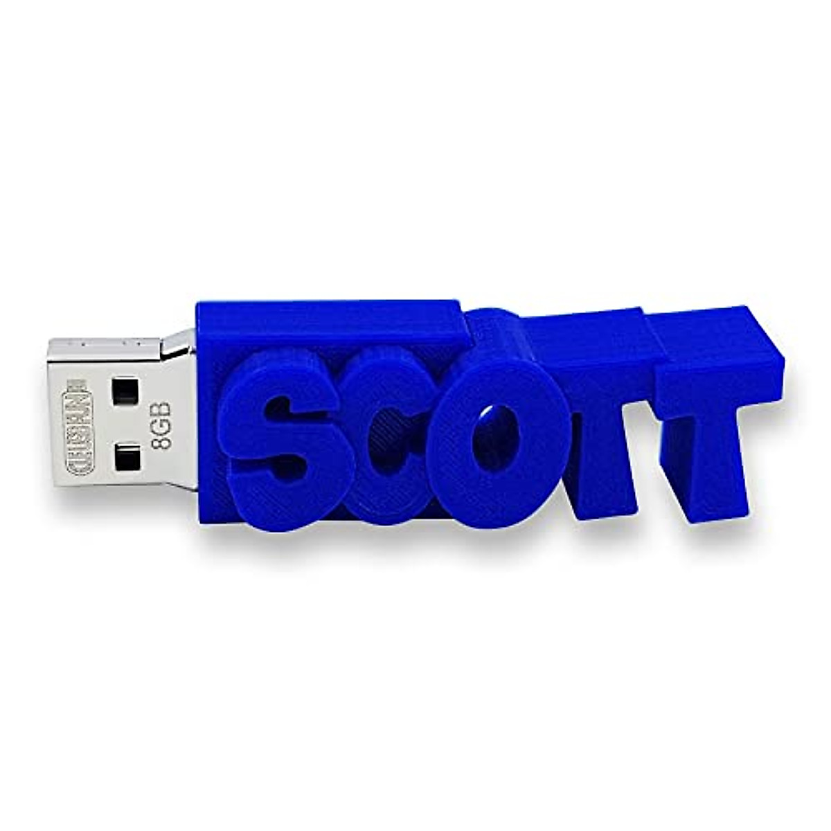 Customized USB Stick with Personalized Name, Date or Message in Your Choice of 15 Vibrant Colors. Choose 8, 16, 32GB Thumb Drive. Fun Gift for Birthday, Wedding, Business (32 GB USB 3.0, Dark Blue)