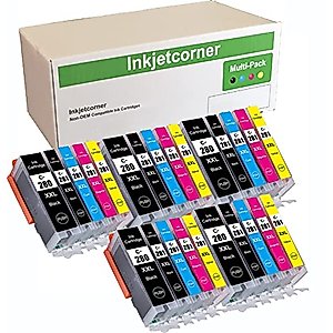 Inkjetcorner Compatible Ink Cartridges Replacement for PGI-280XXL CLI-281XXL PGI 280 XXL CLI 281 for use with TR8620 TR8622 TR8620A TR7520 TS6320 TS6220 TR8520 TS9520 TS702 (25-Pack)