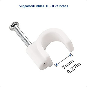 Cable Matters 200-Pack Nail-in Cable Clips Cord Organizer