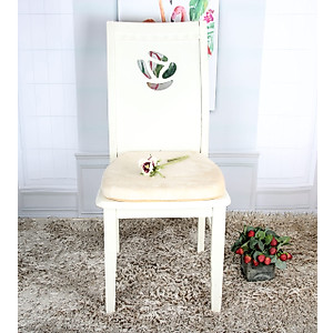 Sigmat Dining Chair Cushion 16.5"x16"x1.5" Memory Foam Washable Kitchen Chair Seat Cushion Pads Beige