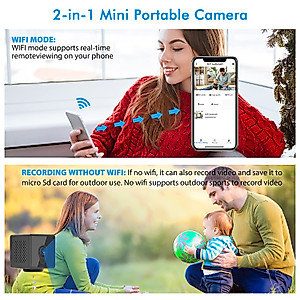 Jayol 2022 Hidden Camera Detector, Mini Spy Camera with Audio, HD 4K Wireless Hidden Live Stream, Night Vision and Motion Activated Spy Cam Nanny Cam, Security Camera for Home and Outdoor