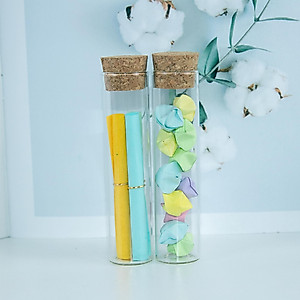 Grisofaa 28pcs 20ml Cork Test Tubes,Vials with Corks,Test Tubes with Caps.