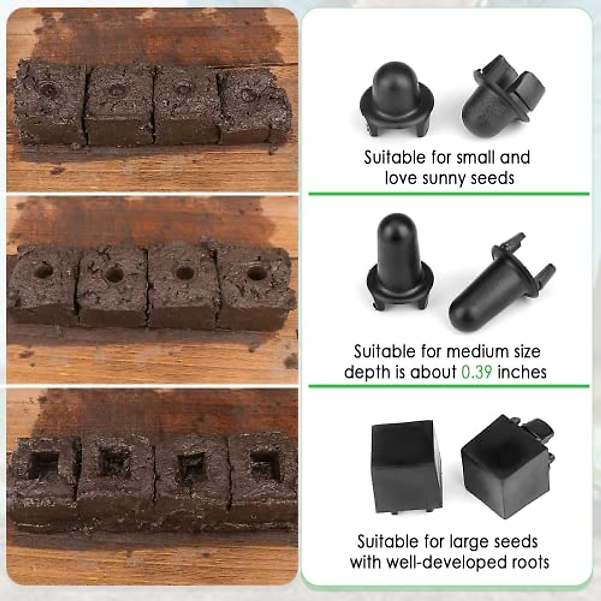 Manual Soil Block Maker Micro Soil Blocker Set (4 Soil Blocker)