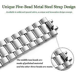 Bestig Compatible for Apple Watch Band 49mm/46mm/45mm/44mm/42mm(Series 3 2 1) Men Women, Premium Solid Stainless Steel Metal Sport Business Strap for iWatch Ultra Series 10 9 8 7 6 SE 5 4(Silver)