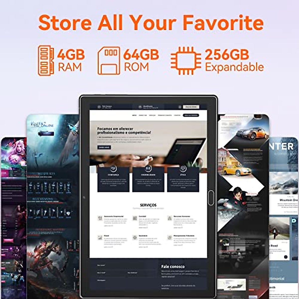 2023 Upgraded Tablet, Android 11.0 Tablet with 64G ROM+4G RAM Mass Storage, Tablet 10.1 inch Large Screen, Octa-Core Processor, 2 Sim Card Slot, 13MP+5MP Dual Cameras, GPS WiFi Bluetooth Support
