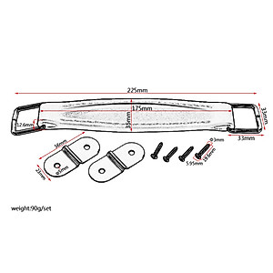 Amplifier Handle Leather Strap PU Leather Handle Replacement Parts with Mounting Screws for Guitar Audio Amplifier, 1 pcs (Coffee)