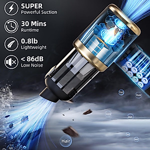 Bug Vacuum Catcher & Cordless Handheld Car Vacuum Cleaner Powerful Suction Power with Multifunctional Suction Nozzle for Insect Stink Bug Moth Spider, Convenient Cleaning Solution for Home Office Car