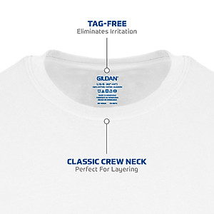 Gildan Men's Crew T-Shirts, Multipack, Style G1100, White (6-Pack), Small