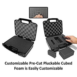 CASEMATIX Customizable Recorder Hard Case Compatible with Tascam DP-008EX, MiNiSTUDIO Creator US-42B USB Audio Interface, US-42, DP-006 Digital Pocket Studio Multi Track Recorders - Case Only