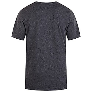 Hurley Men's Premium Icon Slash Graphic Short Sleeve Tee Shirt, black heather, XL