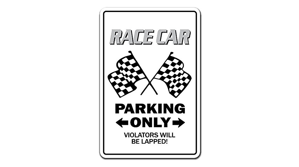 Race Car Sign - Durable Indoor/Outdoor NASCAR Style Decor