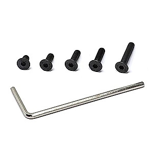 iexcell 250 Pcs M3 x 6/8/10/12/16 Alloy Steel 10.9 Grade Hex Socket Flat Head Cap Screws Bolts Assortment Kit, Black Oxide Finish