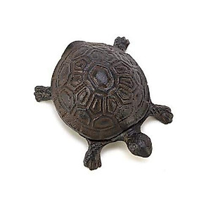 Gifts & Decor Garden Decoration Turtle Cast Iron Key Hider Stone