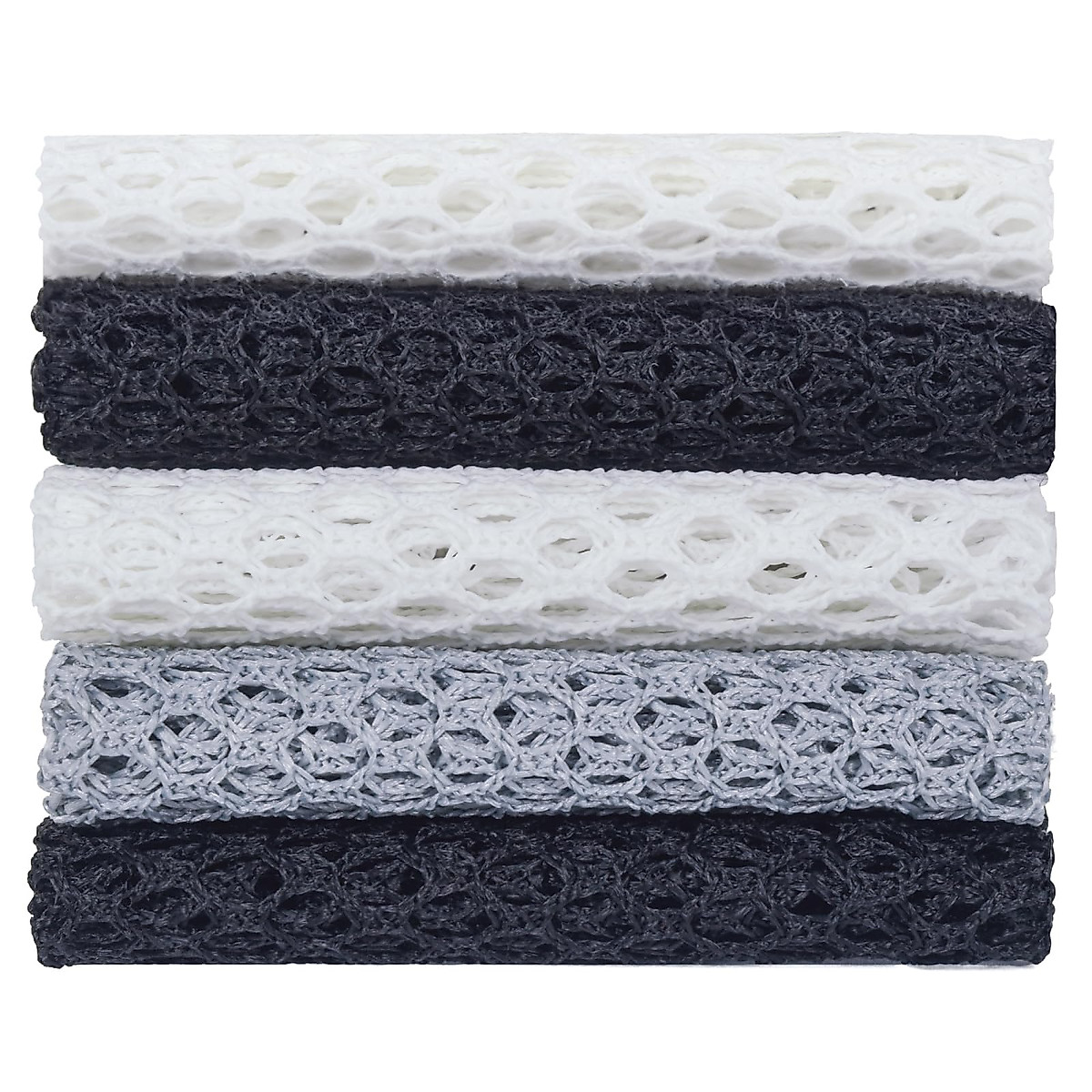 Olivia tree 5PCS Monotone Dish Washing Net Cloths, Dish mesh net,Scourer, Quick Dry, Perfect Scrubber for Washing Dishes 11 inch x11 inch Dish scubber