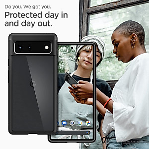 Spigen Ultra Hybrid Designed for Google Pixel 6 Case (2021) - Matte Black