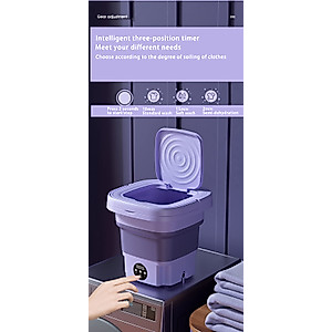 8L Portable washing machine, Mini washing machine, Foldable Bucket Washer for Washing Baby Clothes, Underwear, Suitable for Camping, RV, Travel, Small Spaces, Lightweight