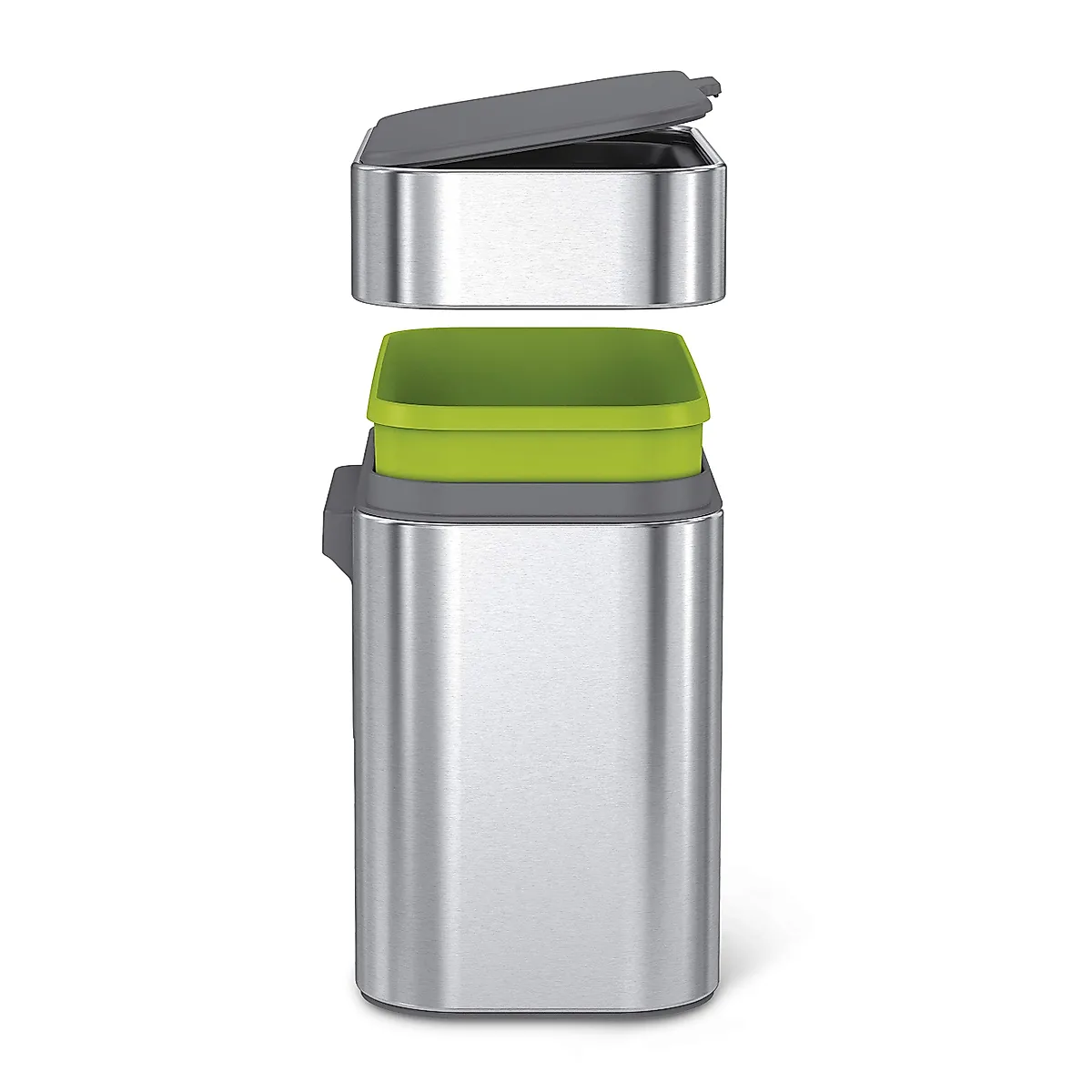 simplehuman Compost Caddy, Detachable and Countertop Bin, 4 Liter / 1.06 Gallon, Brushed Stainless Steel