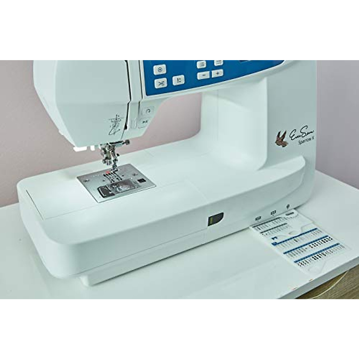 EverSewn Sparrow X Next-Generation Sewing and Embroidery Machine-Customize Designs and Monitor Projects from Your Smart Device, White