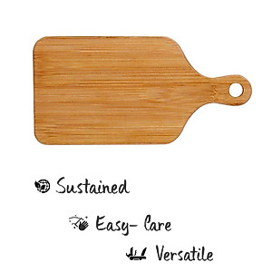 Principal Products Organic and Environmental Bamboo Quick Cutting Board, 0.8 Cm thickness, With Handle, Serving Tray