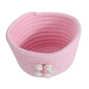 Alasum Storage Basket Nursery Storage Basket Candy Basket Kitchen Storage Basket Foldable Storage Bins Makeup Organizer Box Collapsible Baskets Round Cotton Basket Cotton Storage Basket