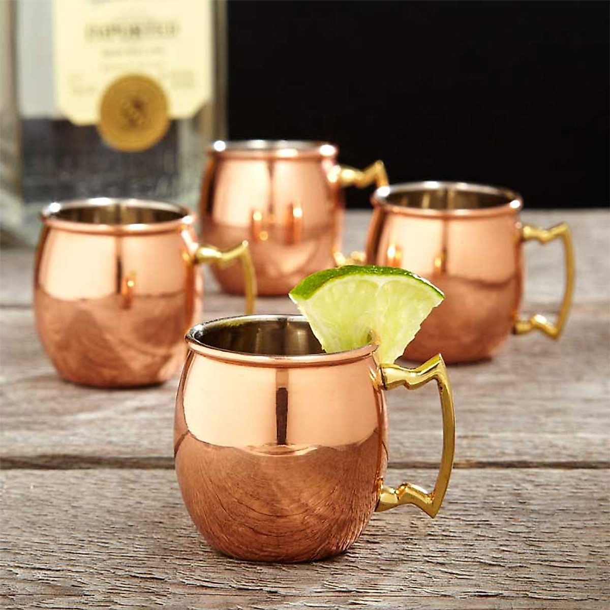 Set of 12 Modern Home Authentic 100% Solid Copper Moscow Mule Mug - Handmade in India