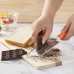 Cheese Grater, Vituer Stainless Steel Graters for Kitchen, Premium Cheese Grater with Handle, Cheese Grater Lemon Zester Handheld, Great for Cheese, Ginger, Chocolate, Spices and More, Dishwasher Safe